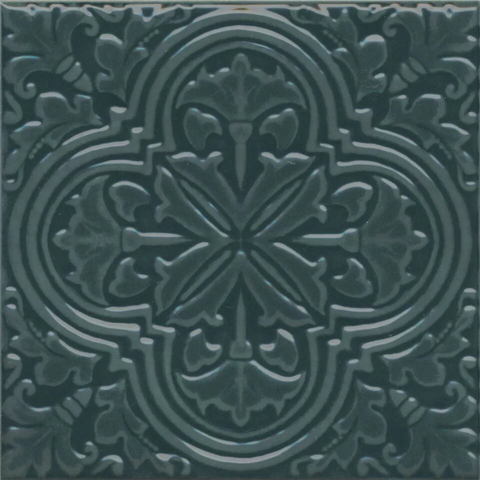 Керамическая плитка Kerama Marazzi KMD3STA003BN Фес Декор зеленый тёмный глянцевый 15x15x(цена за 1 штуку)