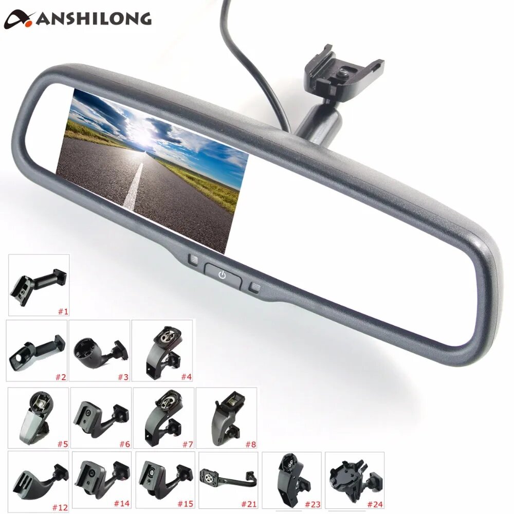 Автомобильный монитор ANSHILONG 4.3" с кронштейном No.1