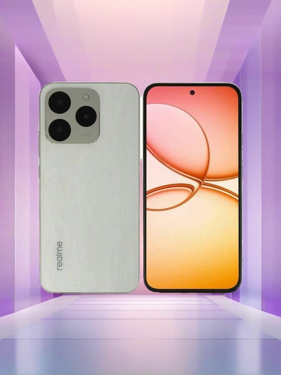 6.57" Смартфон realme 15T 256 ГБ белый ядер - 8x(2.5 ГГц), 12 ГБ, 2 SIM, AMOLED, камера 50+2 Мп, NFC, 5G, 4G, , 7000 мА*ч
