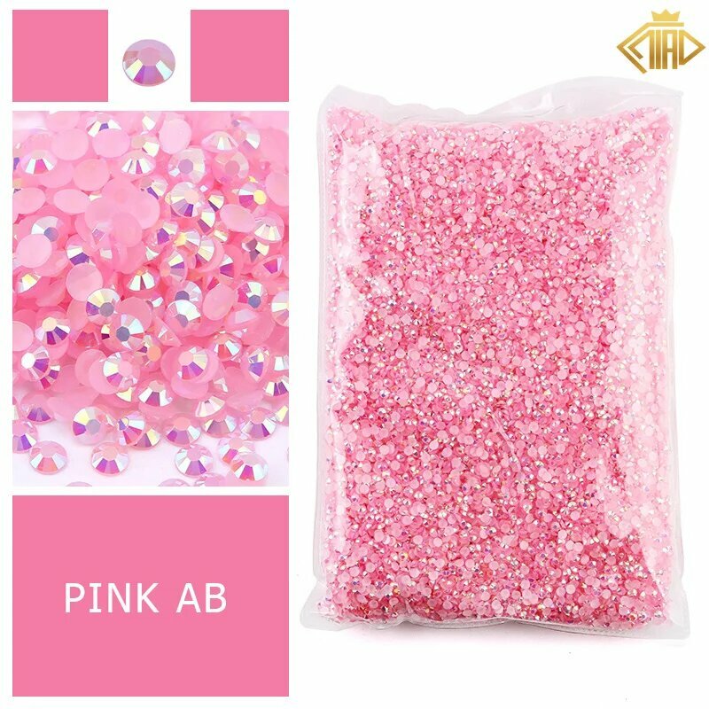 Стразы из смолы QIAO 2-5 мм Розовый, 5mm - 10000Pcs, Pink AB