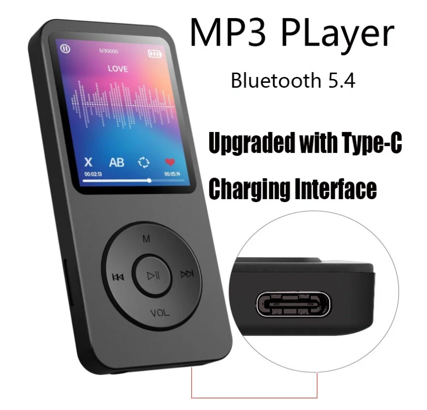 Музыкальный плеер Student Walkman Bluetooth MP3/MP4 музыкальный плеер Электронная книга внешний дисплей 32ГБ
