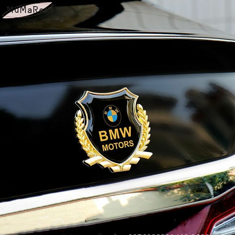 Металлическая самоклеящаяся эмблема BMW на авто — от официального завода Китая, без посредников, выгодная цена