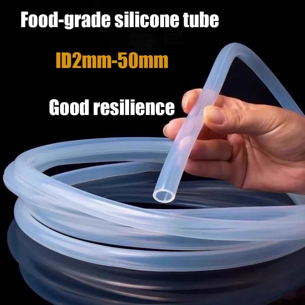 Беззапахная силиконовая шланга для водопровода с внутренним диаметром 2 мм - 50 мм, для водяных диспенсеров, душевых головок, высокотемпературостойкая эластичная прозрачная шланга-