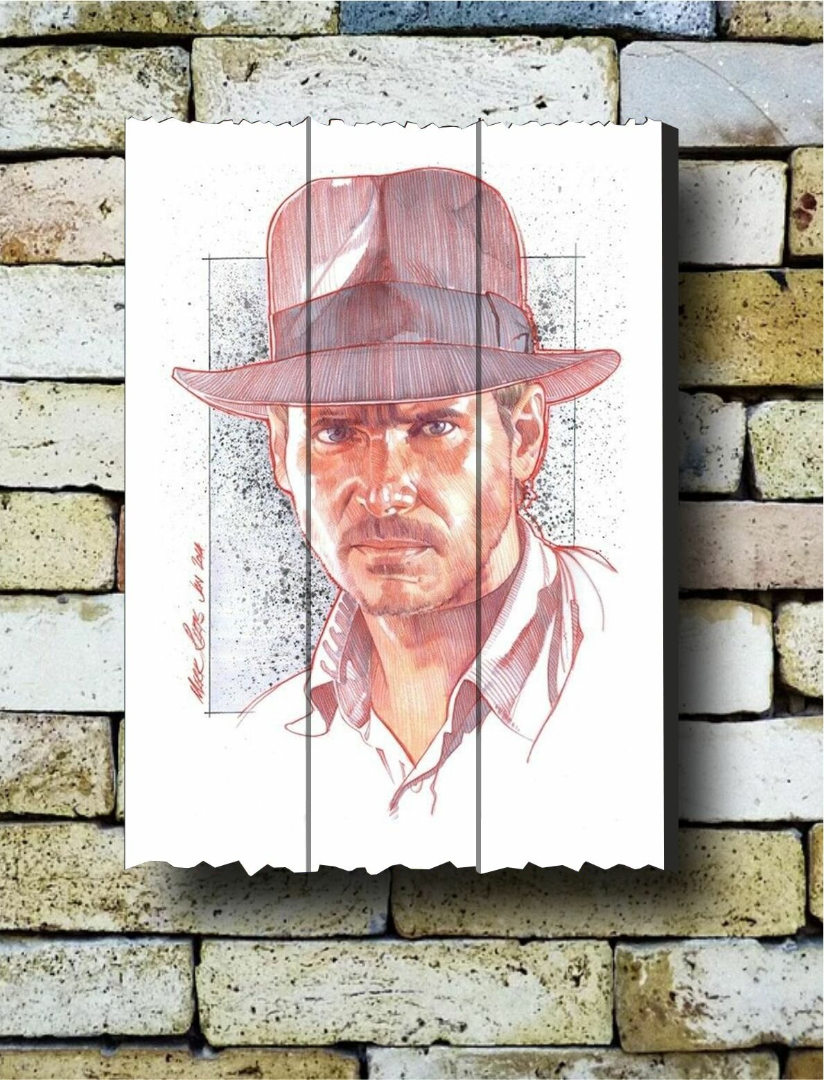 Картина на досках Индиана джонс 1 Indiana Jones Гаррисон Форд