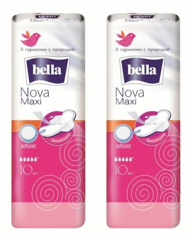 Bella Прокладки гигиенические Nova Maxi, 10 шт, 2 уп