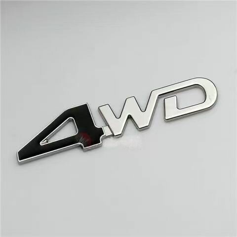 Металлическая эмблема 4WD 3D, шильдик для багажника и кузова, автомобильная наклейка, декоративный автоаксессуар