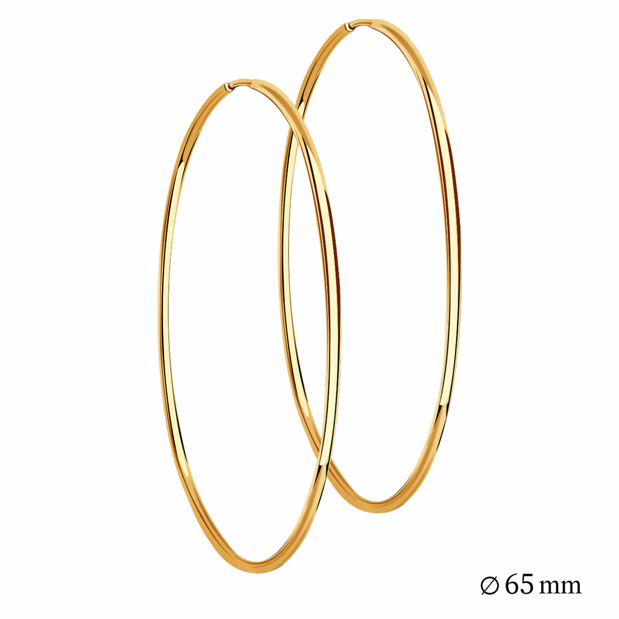 Серьги, красное золото, 585 проба