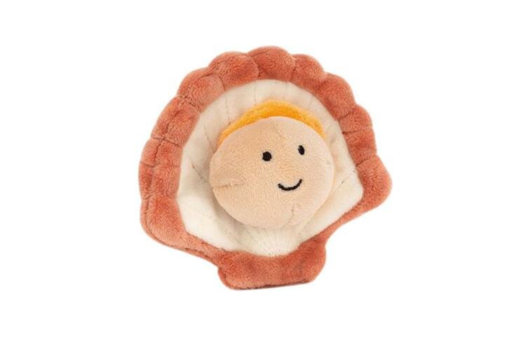 Игрушка плюшевая унисекс JELLYCAT Морской гребешок, 8 см, Delicious Seafood Scallops