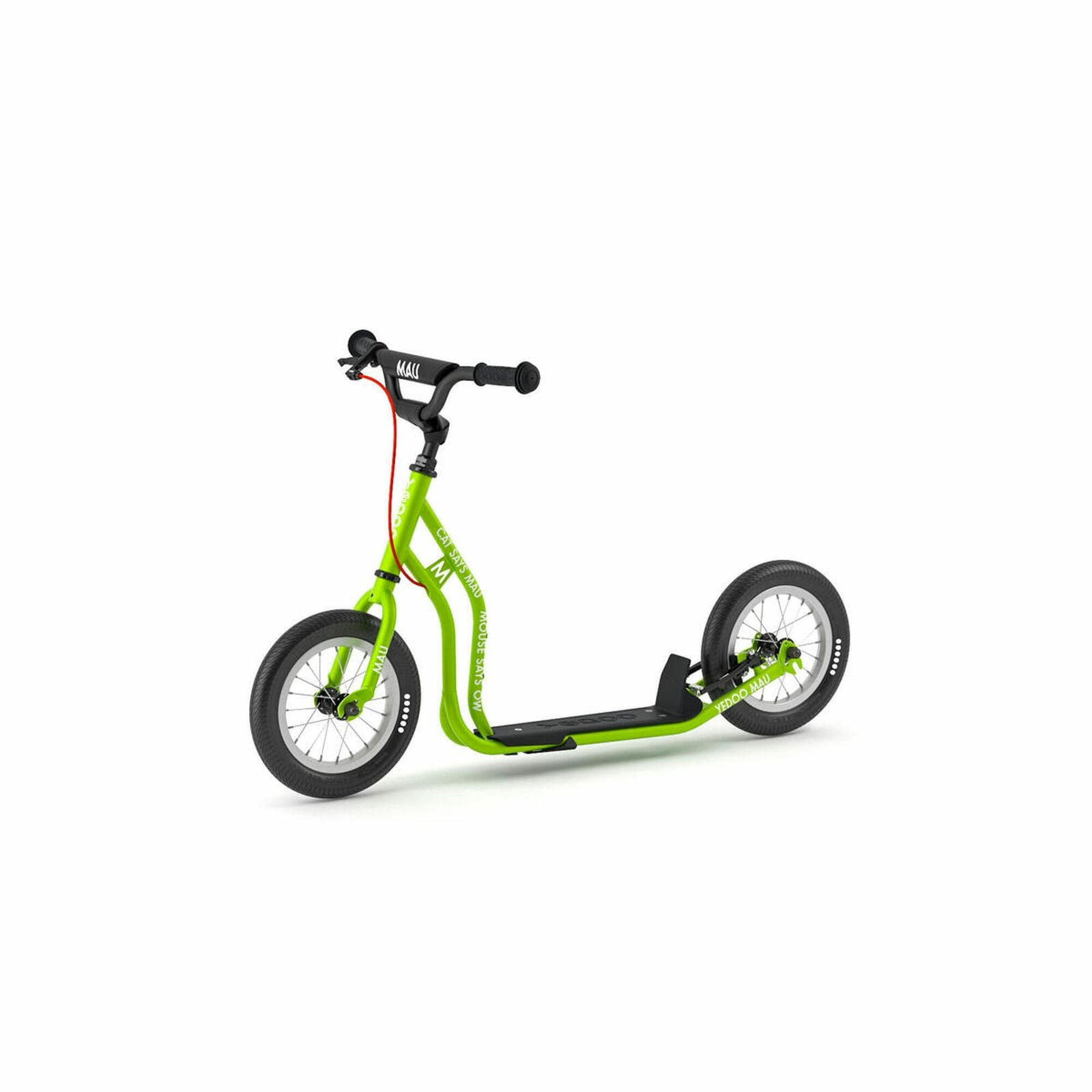 DECATHLON самокат Yedoo Mau, зеленый, пневматические колеса 12/12, грузоподъемность 75 кг