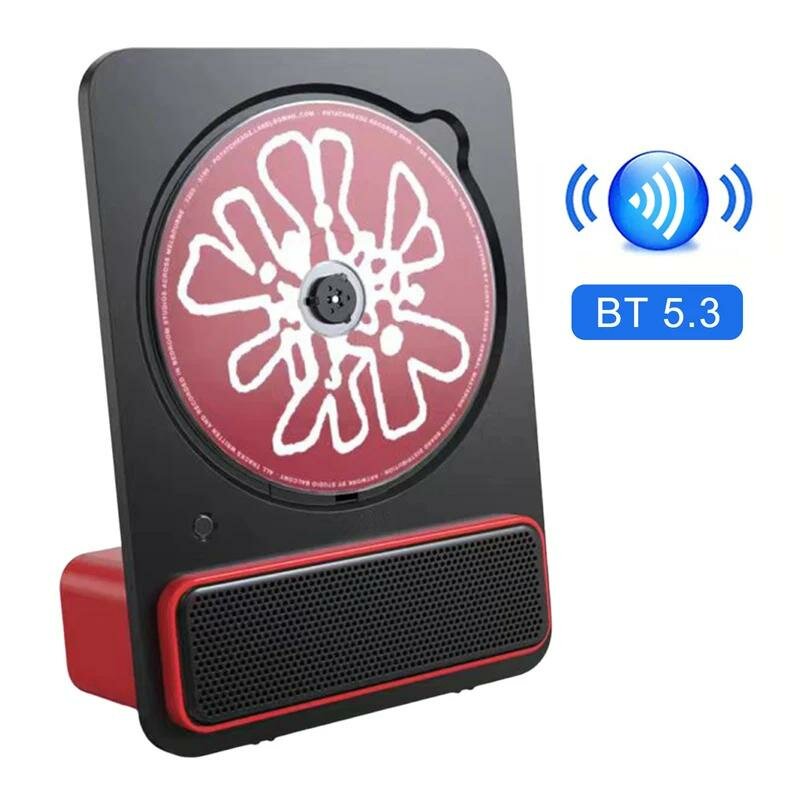 Портативный CD-плеер с беспроводным Bluetooth, перезаряжаемый музыкальный плеер для CD-дисков, домашний CD-проигрыватель с пультом дистанционного управления