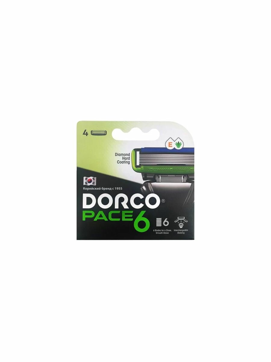 DORCO Kассеты для бритья Dorco Pace 6, 4 шт.