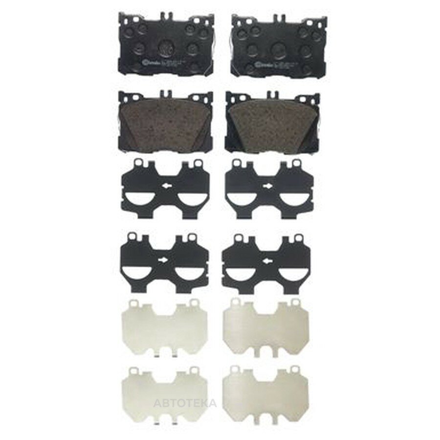 Колодки пер. MERCEDES C-CLASS (W205) C43AMG 4-matic 16=>/E-CLASS (W213) (для AMG пакета) 16=> BREMBO P50139