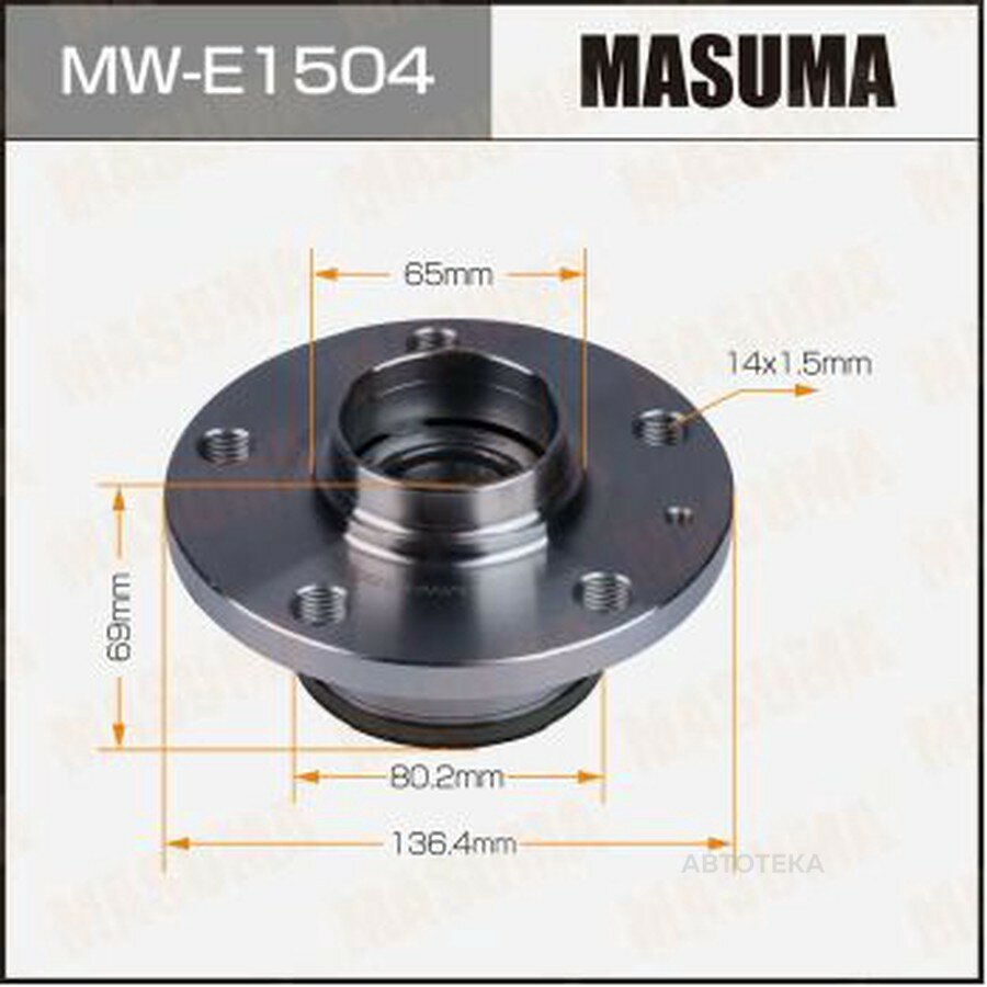 Ступичный узел rear MASUMA MWE1504 AUDI A3, Q3 05- (with ABS)