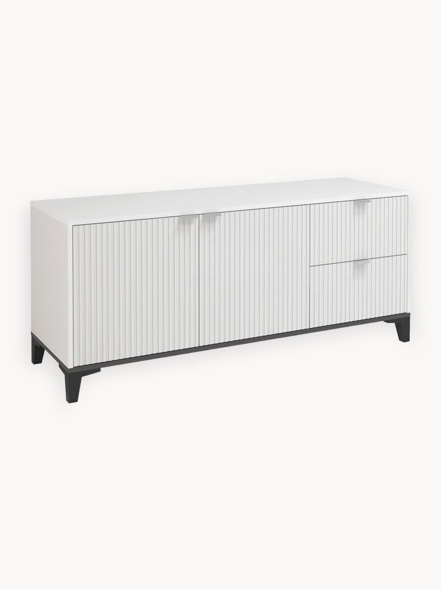 Тумба под ТВ Конкорд ТБ-001 140,0х60,0х45,0 см, белый/софт пломбир