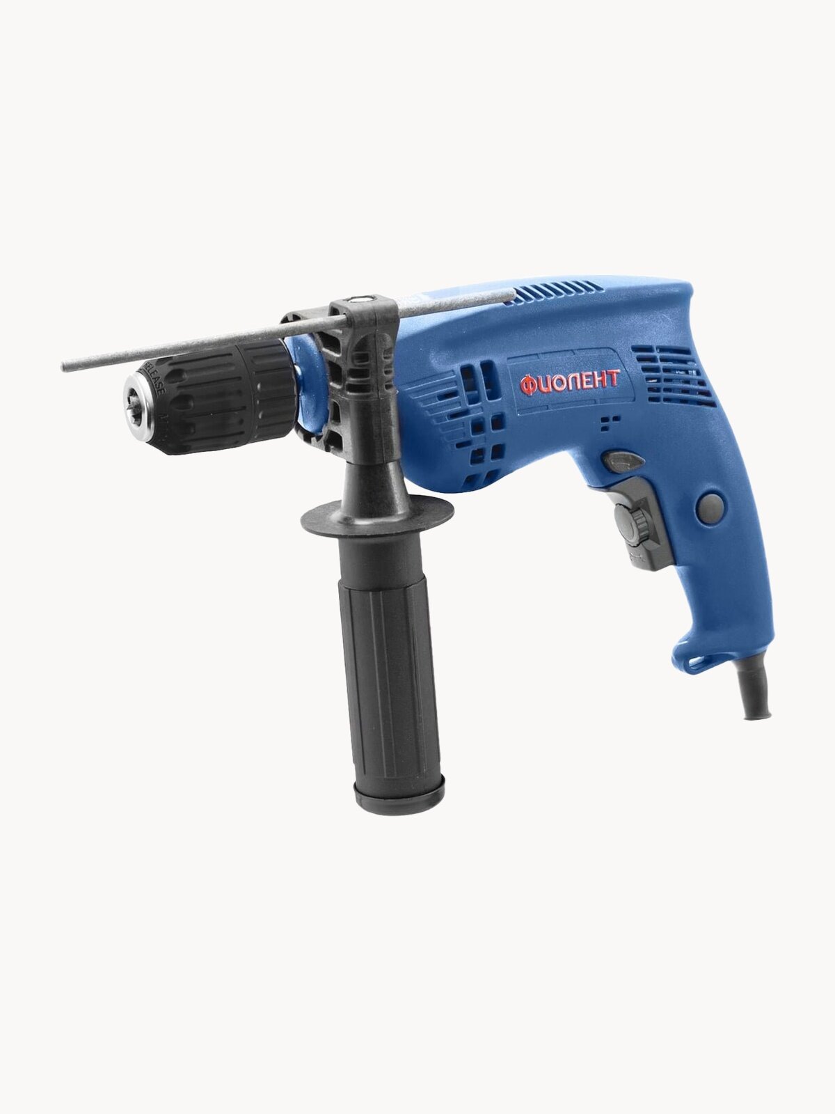Дрель сетевая фиолент МС11-13РЭ безударная, быстрозажимной патрон, синий