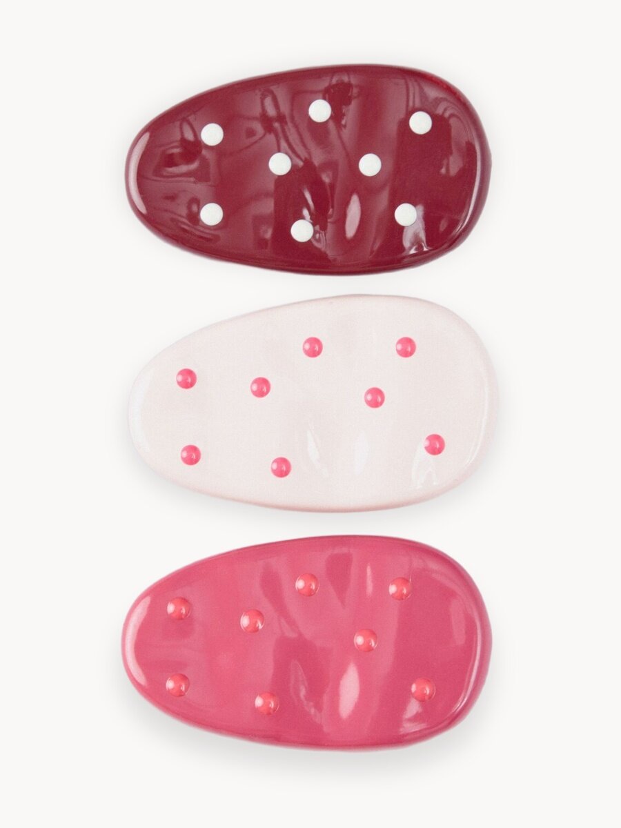 Заколки для волос детские с декором в наборе из 3 шт.