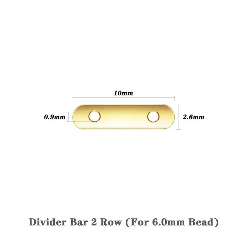 Разделители для бусин золотого покрытия BTOO 14K 50 pieces, 10mmX2.6mm