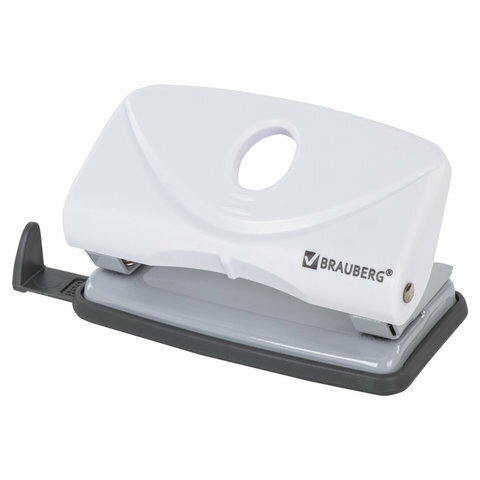 4 шт. Дырокол BRAUBERG "Original", до 10 листов, белый, 227786