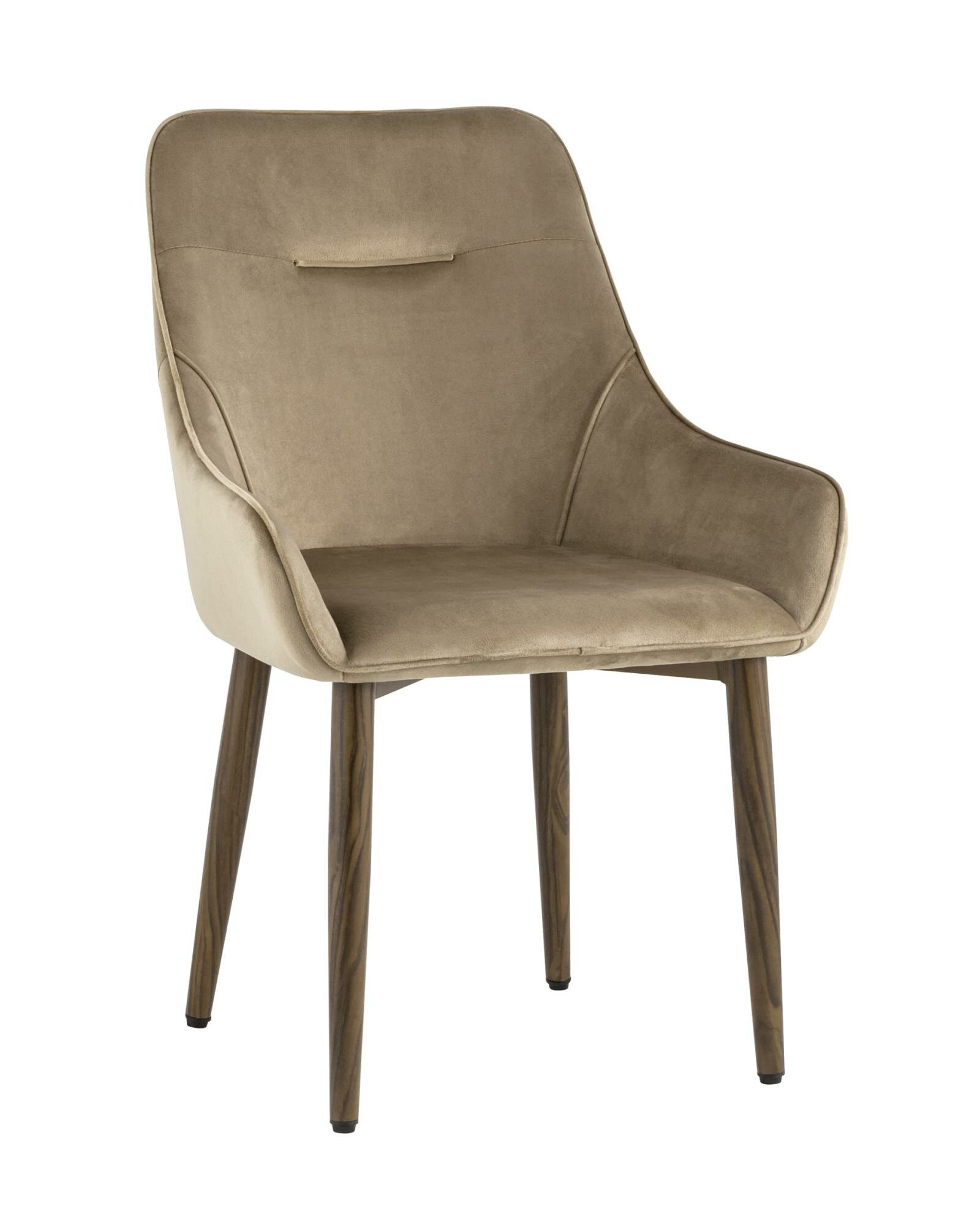 Стул Диана STOOL GROUP бежевый, ткань, металл, мягкое сиденье, с подлокотниками