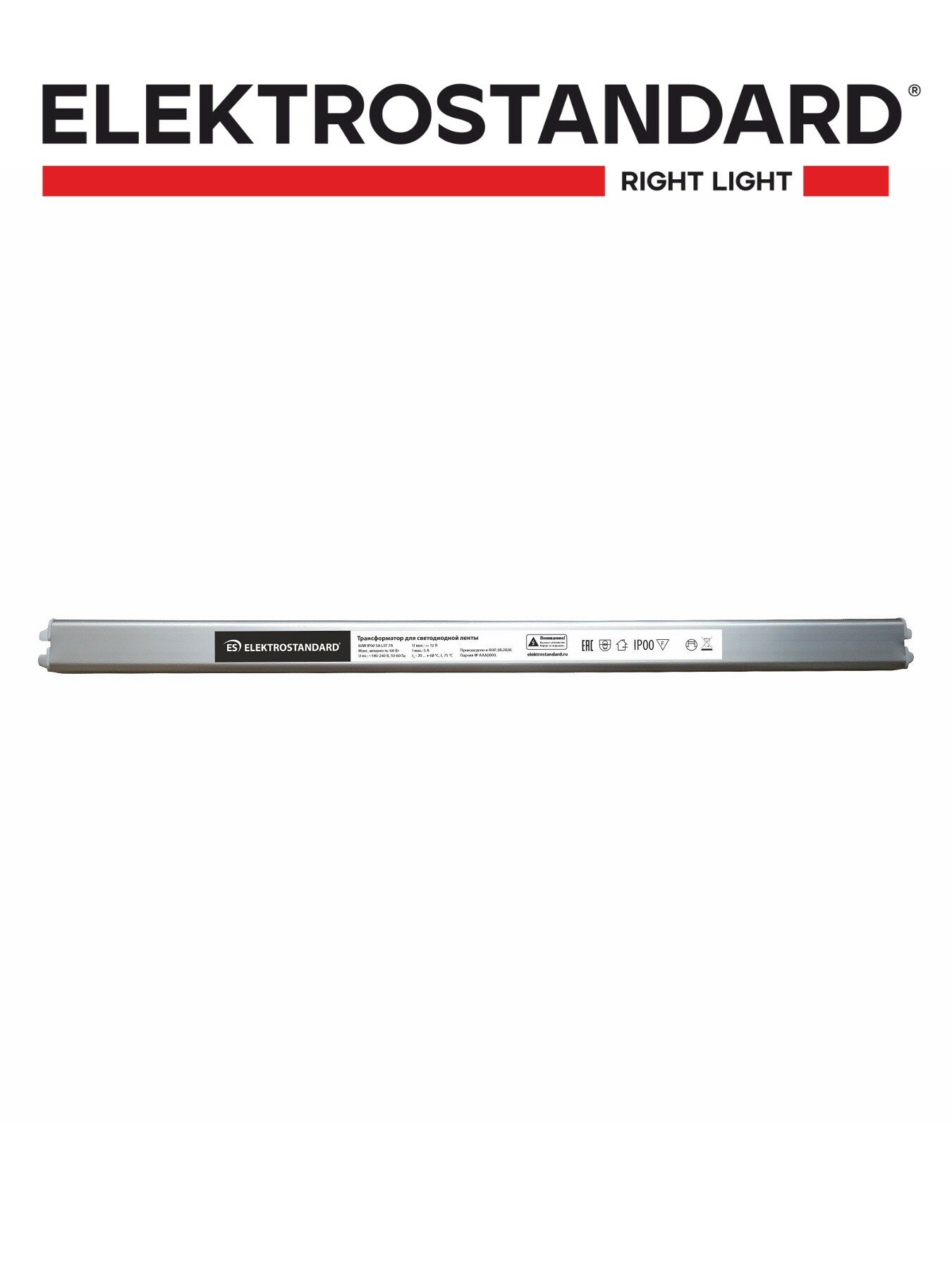 Блок питания узкий для светодиодной ленты 12 В Elektrostandard LST 7A, 60 Вт, 5 A, IP00