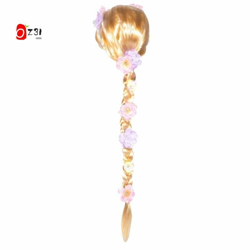 (E J A R) Парик Зачарованной Рапунцель С Большой Косой Принцессы Цветами