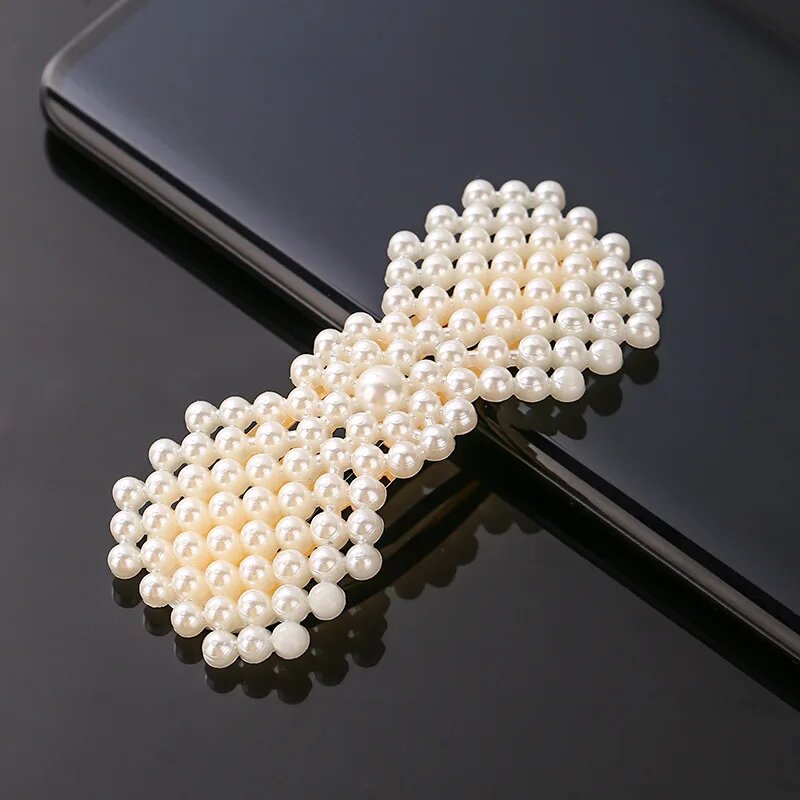 Новые корейские заколки с искусственным жемчугом, расшитые бисером, геометрические женские заколки для волос, заколки для волос, ювелирные изделия для девочек, модные заколки для волос, аксессуары для волос