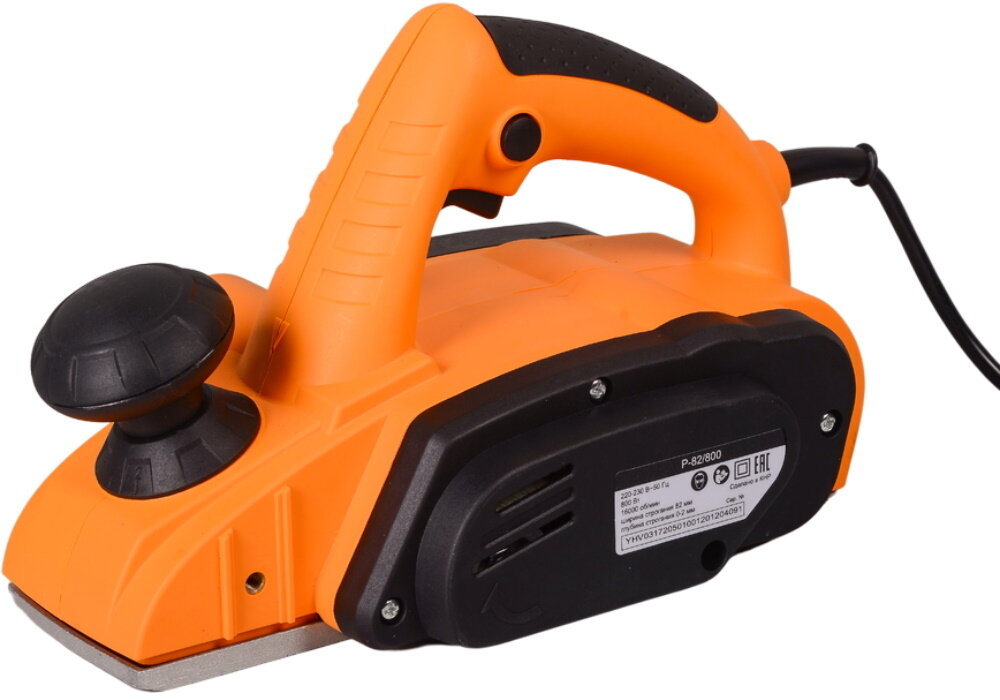 Электрорубанок вихрь Р-82/800 с регулировкой глубины строгания, глубина 2мм, ширина 82мм, 16000об/мин, 800Вт / пильно-отрезные инструменты