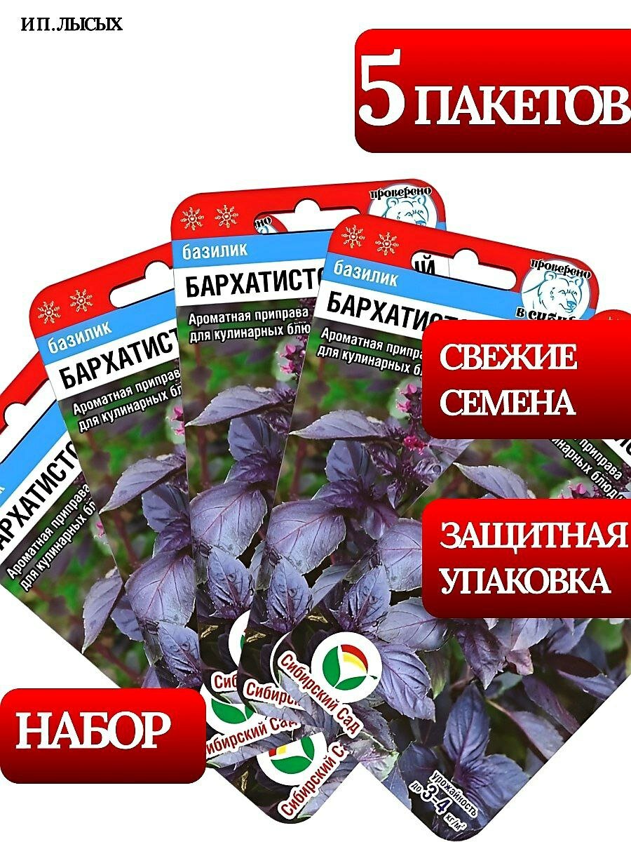 Семена Базилик "Бархатисто-Черный"