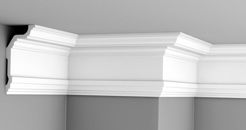 Плинтус потолочный Glanzepol GPL-7, 1шт (длина 2м)