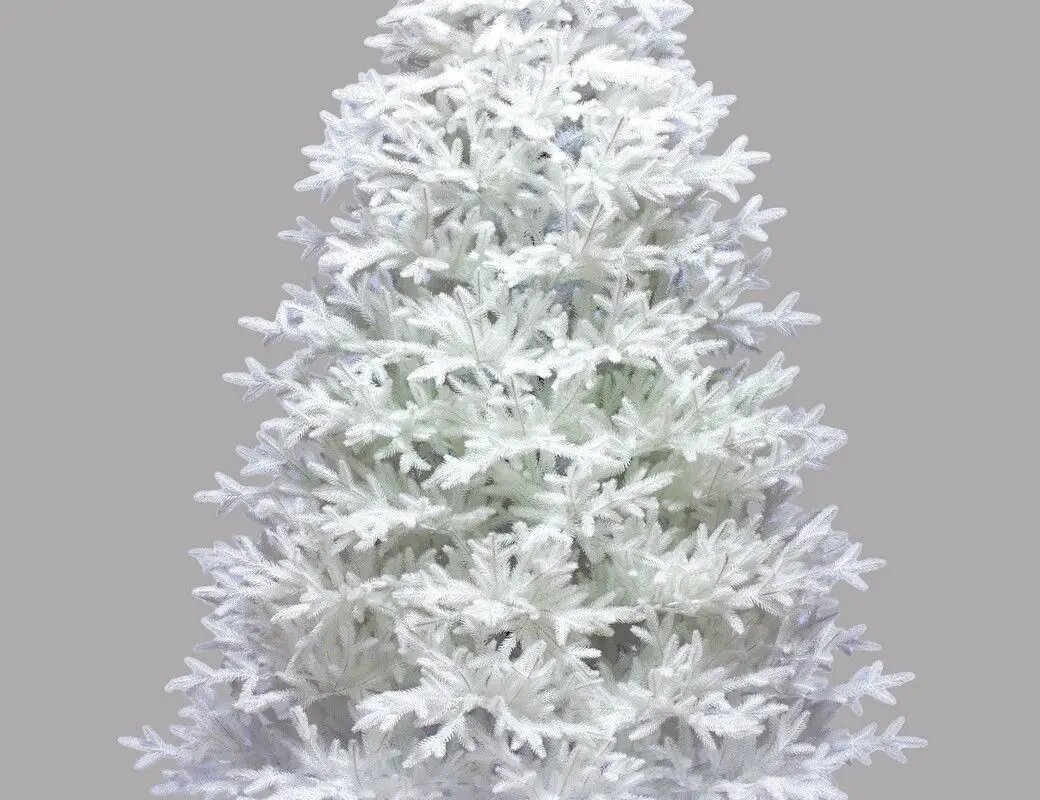 Искусственная ель "Сапфир" (хвоя - 100% литая PE), белая, 2.3 м, царь елка, EverChristmas