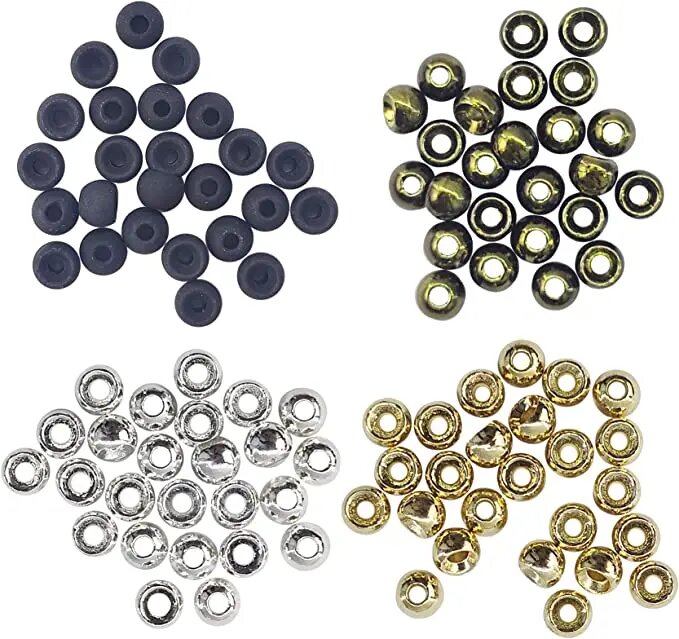 Бусины для завязывания мушек Eupheng, 25 шт, бусины для завязывания мушек, головка для нимфа, рыболовные материалы, аксессуары для рыбалки, 16 цветов/5 размеров