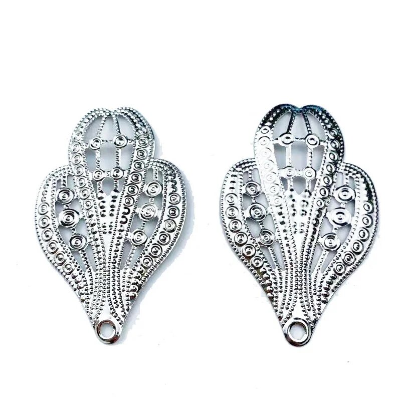 Металлические бисеры DRtrade 38*62 мм 100 шт, 46mm, Серебряный