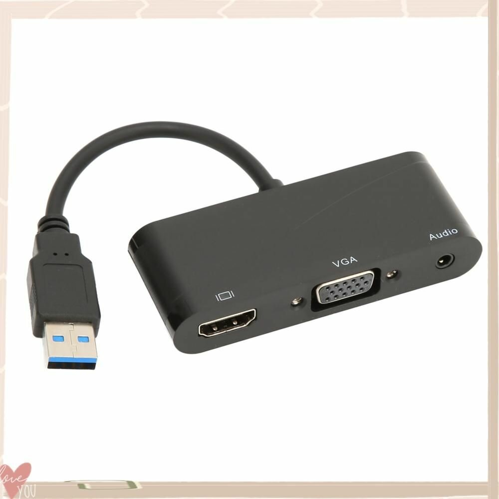 USB адаптер для HDMI и VGA, высокая скорость 5Gbps, совместим с Win 7/10 и OS X