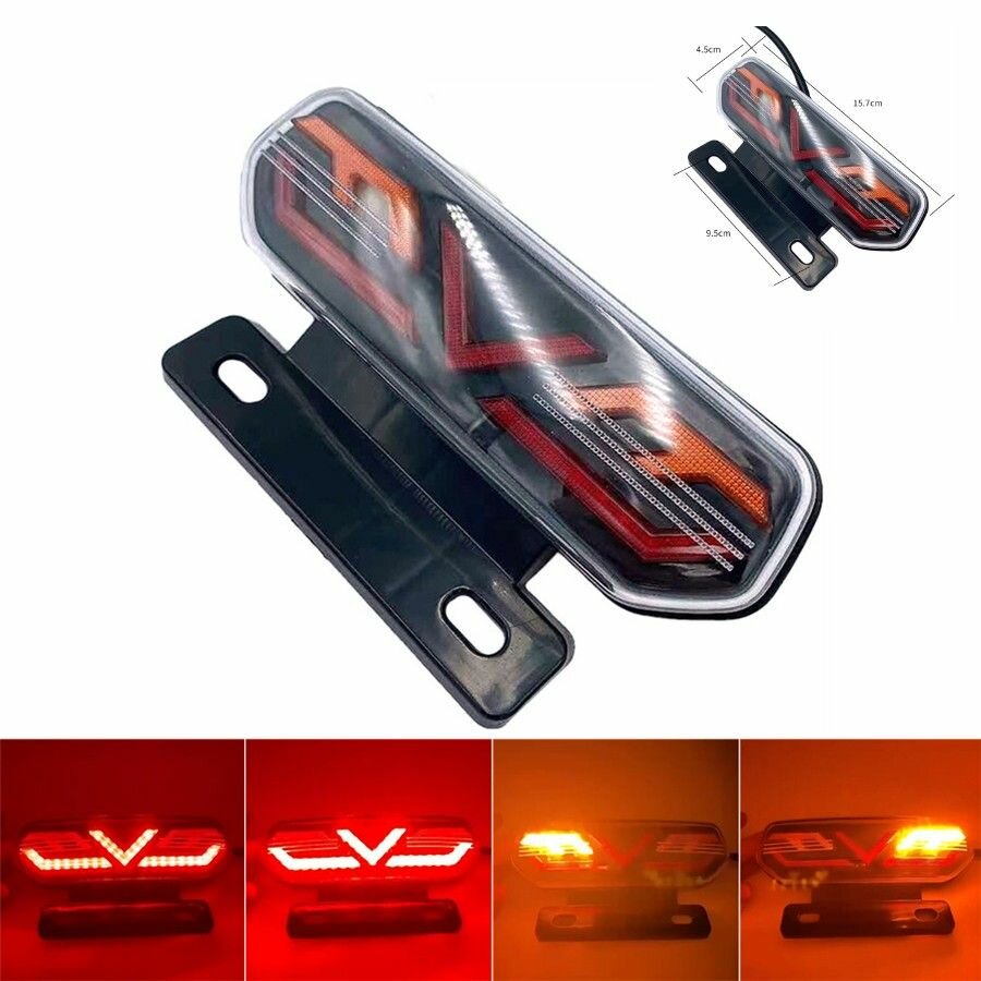 Задний стоп-сигнал для мотоцикла 12 В, светодиодный, с поворотниками, стоп-сигналом, указателями поворота