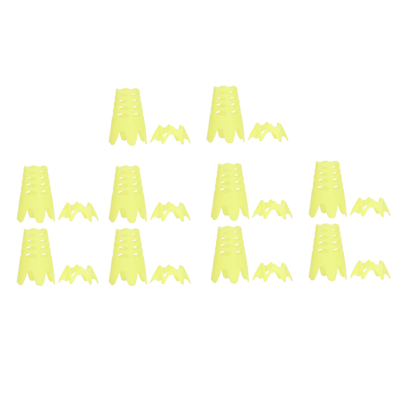 Пластиковые держатели для мячей для гольфа, 20 шт, ти-симуляторы гольфа без сопротивления, прочные коврики для гольфа, тренировочное оборудование, жёлтые