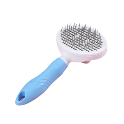 Синяя щетка для кошек Самоочищающаяся щетка удаляет длинные волосы домашних животных