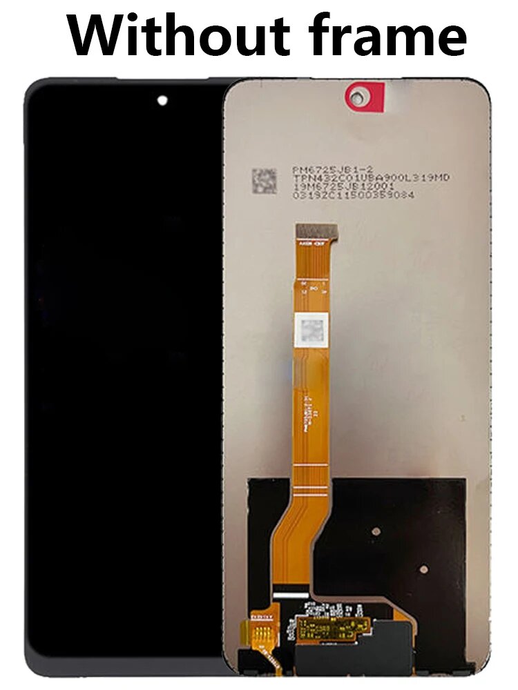 Оригинальный ЖК-дисплей для OPPO Realme C55, полный с рамкой RMX3710, дигитайзер сенсорного экрана в сборе, запасные части для ремонта LCD Without Frame
