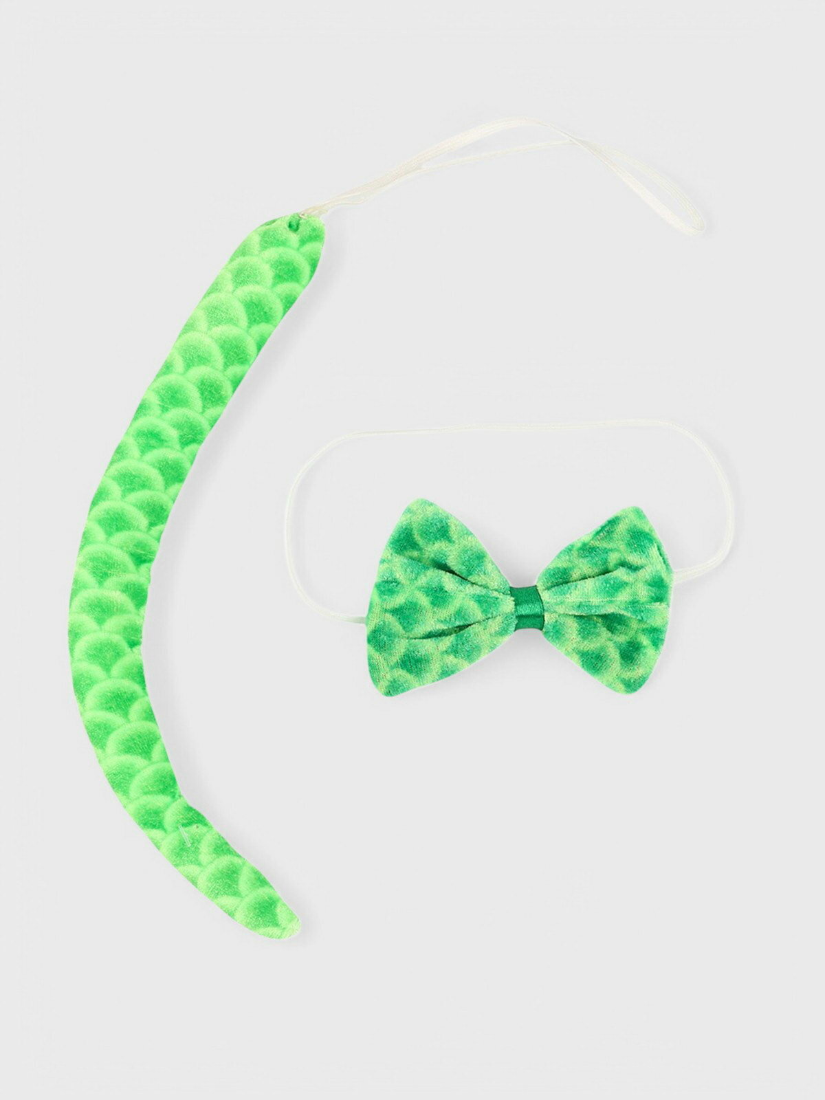 Карнавальный набор "Змея", 2 предмета: бабочка, хвост, зелёный