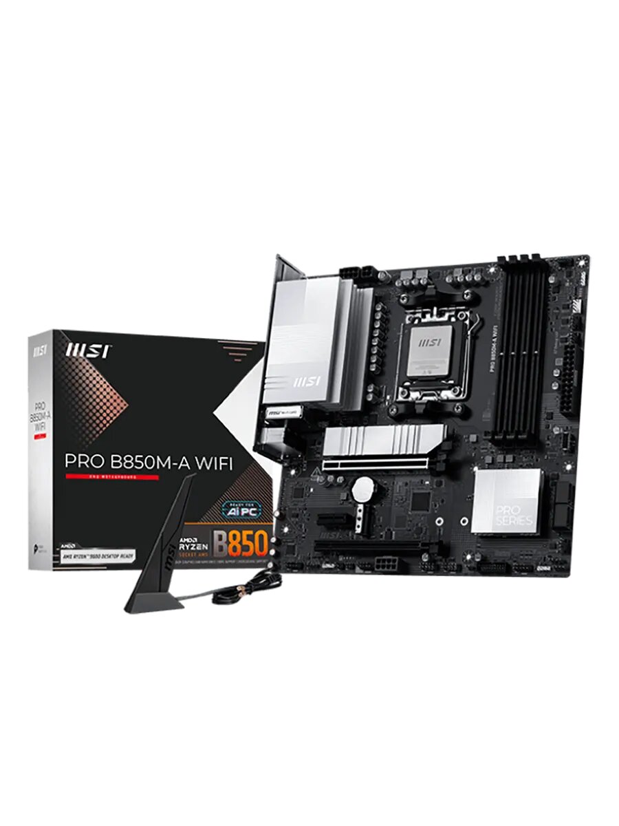 Материнская плата PRO B850M-A WIFI AM5 AMD B850 mATX RTL