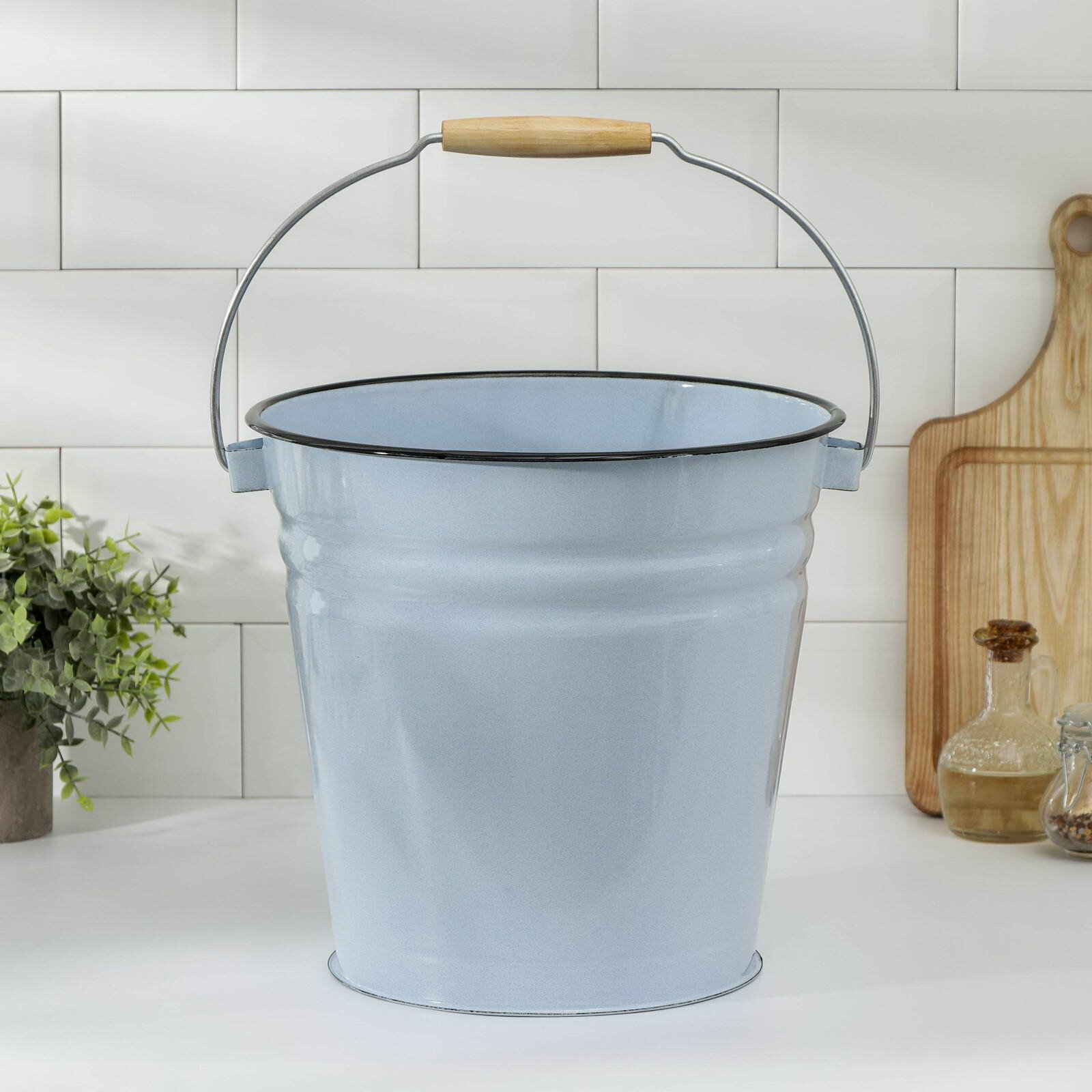 Ведро эмалированное, 12 л, голубое, тип плиты: для газовой плиты