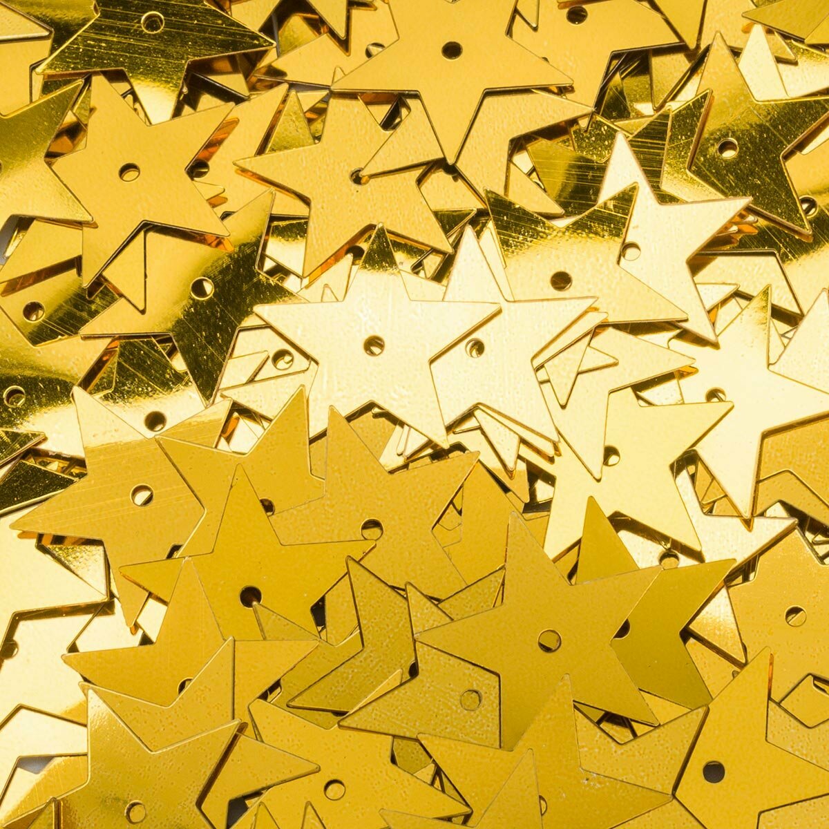 Пайетки для рукоделия пришивные 'Звездочки', 20 мм, 10 г*10 упак, Astra&Craft (А1 золото)