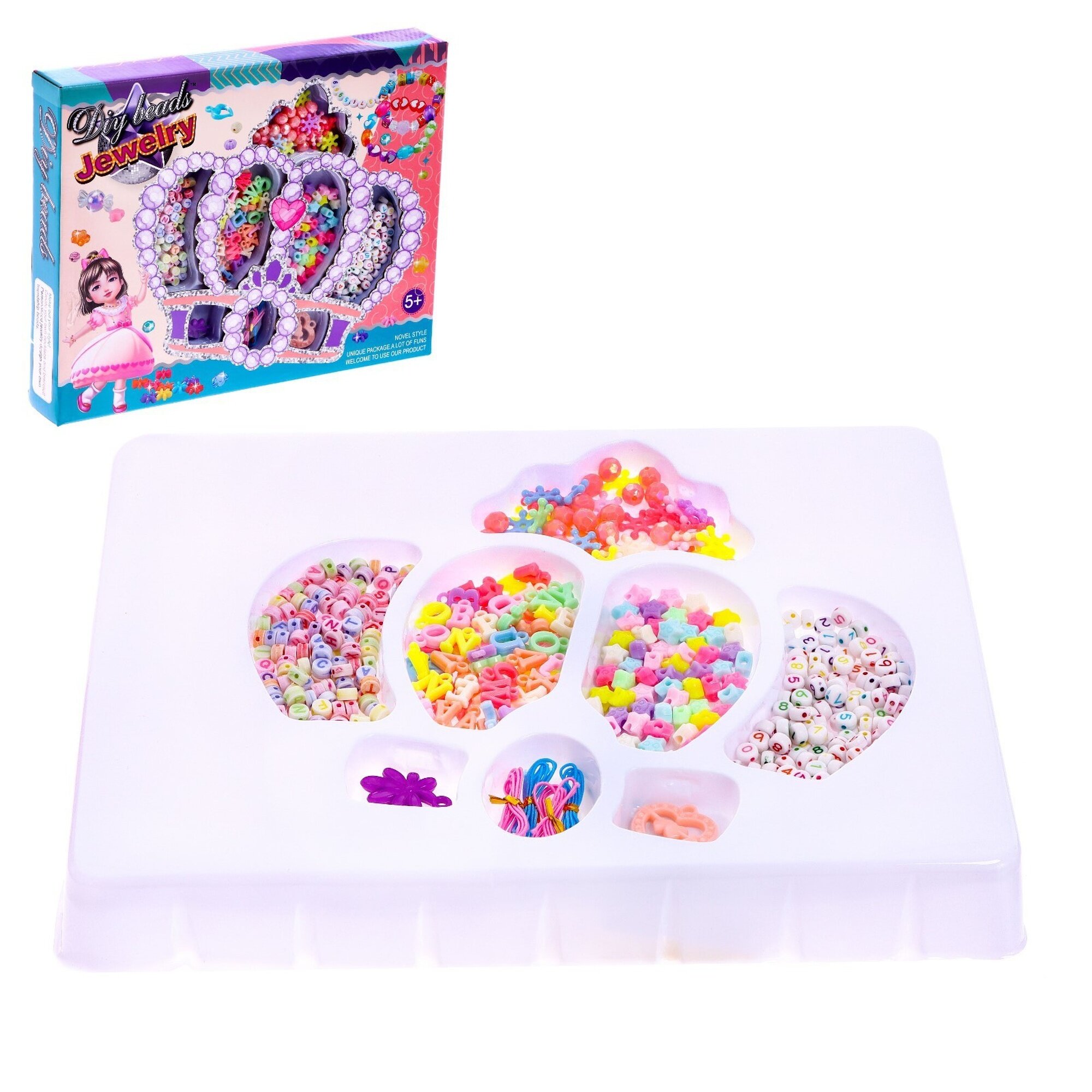 Набор бисероплетения ЛАС играс "Корона", пластик, бисер, 30x4x24 см