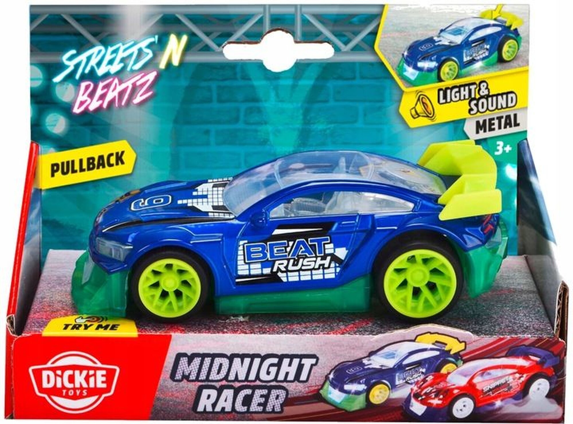 Игрушечный автомобиль Dickie Toys Streets' N Beatz, интерактивный, с музыкальной системой, синий