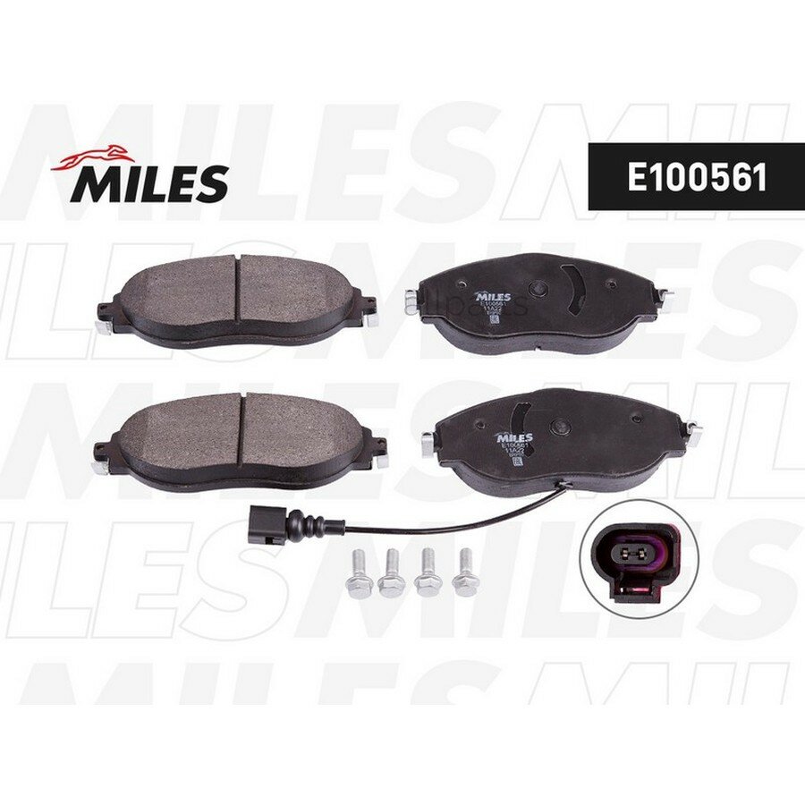MILES E100561 Колодки тормозные SKODA OCTAVIA 12-/VW GOLF 12-/PASSAT 14- пер. SemiMetallic