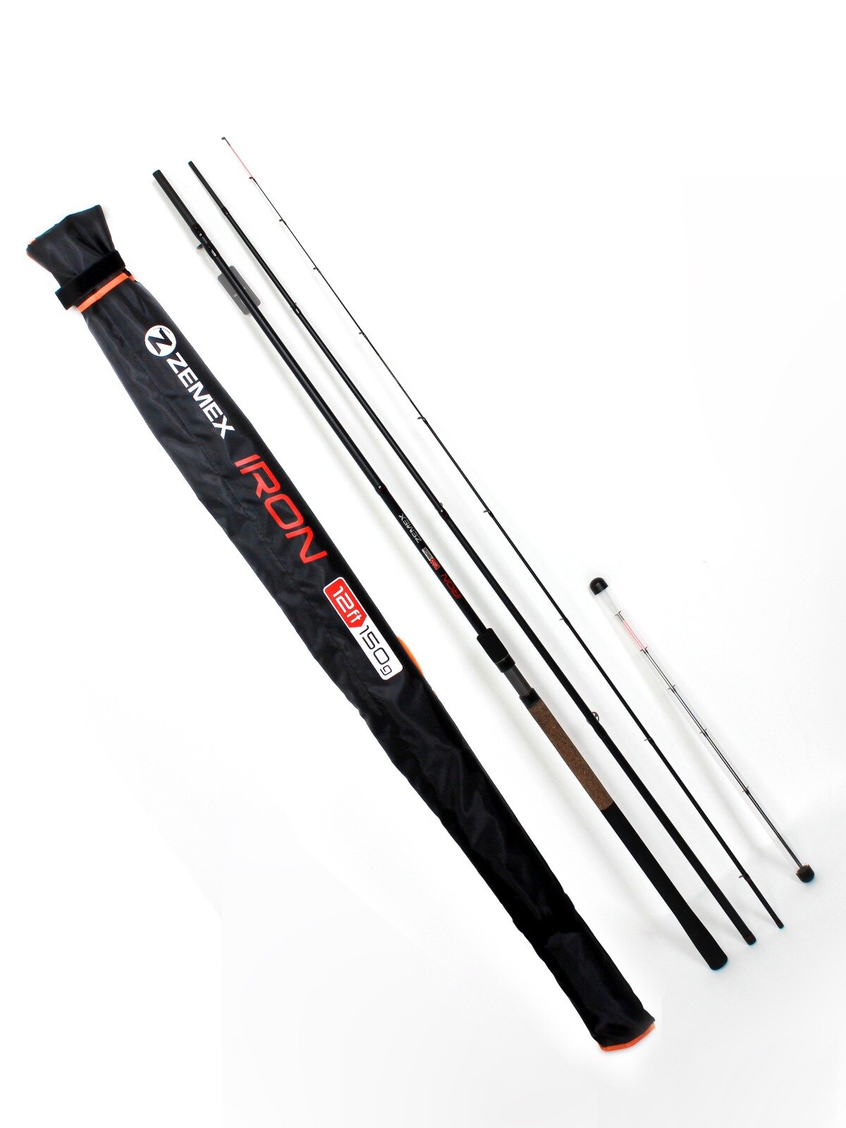 Удилище Фидер ZEMEX "IRON 2025" длина 3,6 метра, тест до 150гр, вес 275гр, строй-быстрый, 3 квивертипа