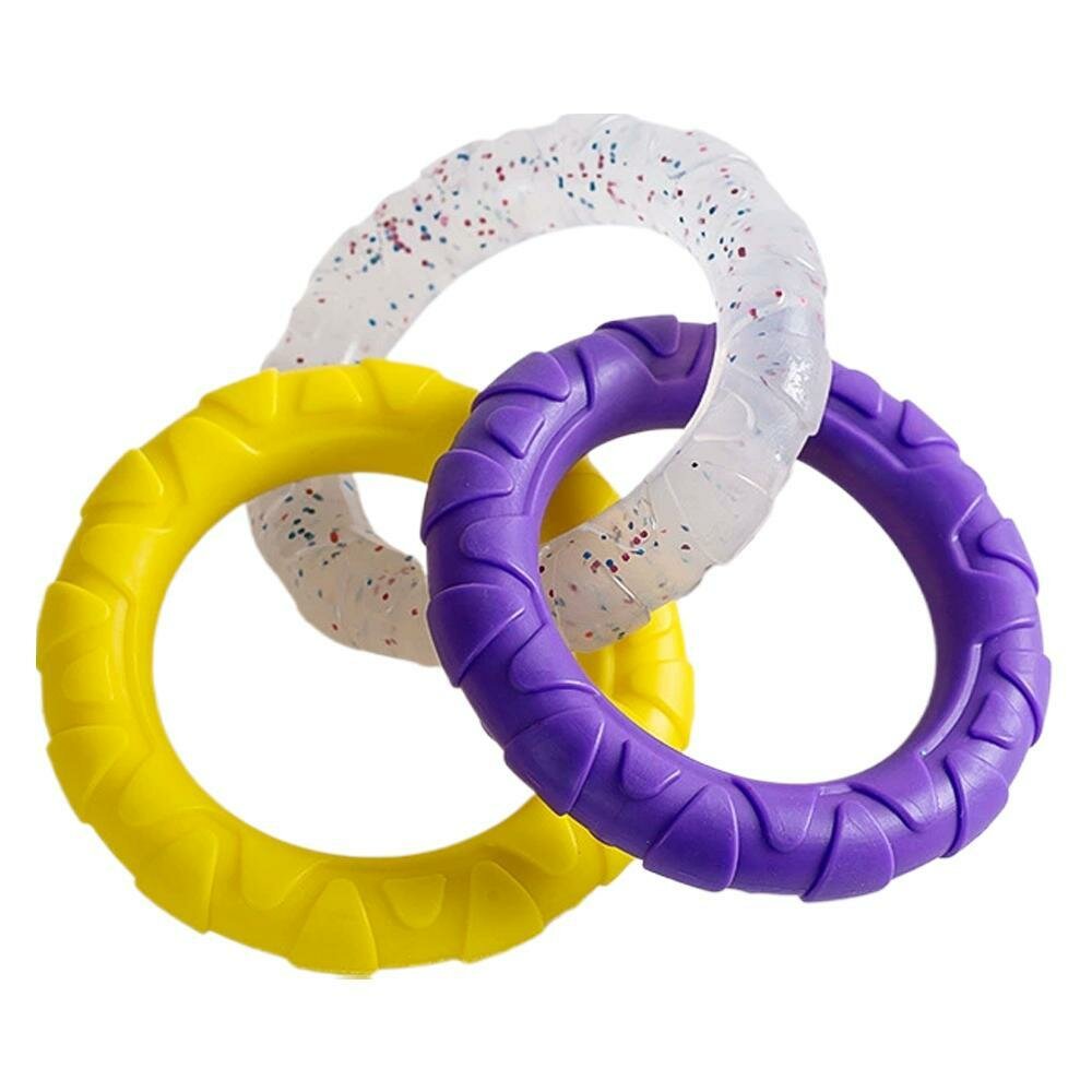 3-в-1 Кольцо для собак пуллер, игрушка для собак мелких пород и средних пород, прочное и легкое