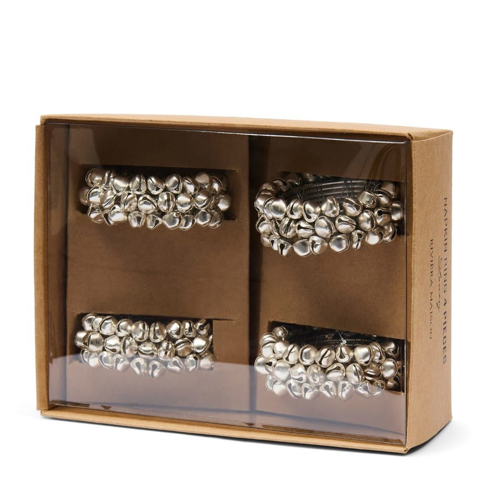 Кольцо для салфеток Riviera Maison Louey - 4 шт, 5 x2 см, серебристый, 569910