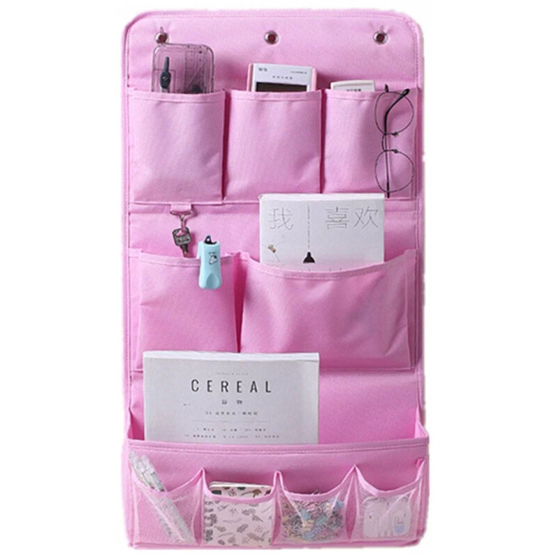 Органайзер, настенный, подвесной, с карманами, розовый, 66x37см