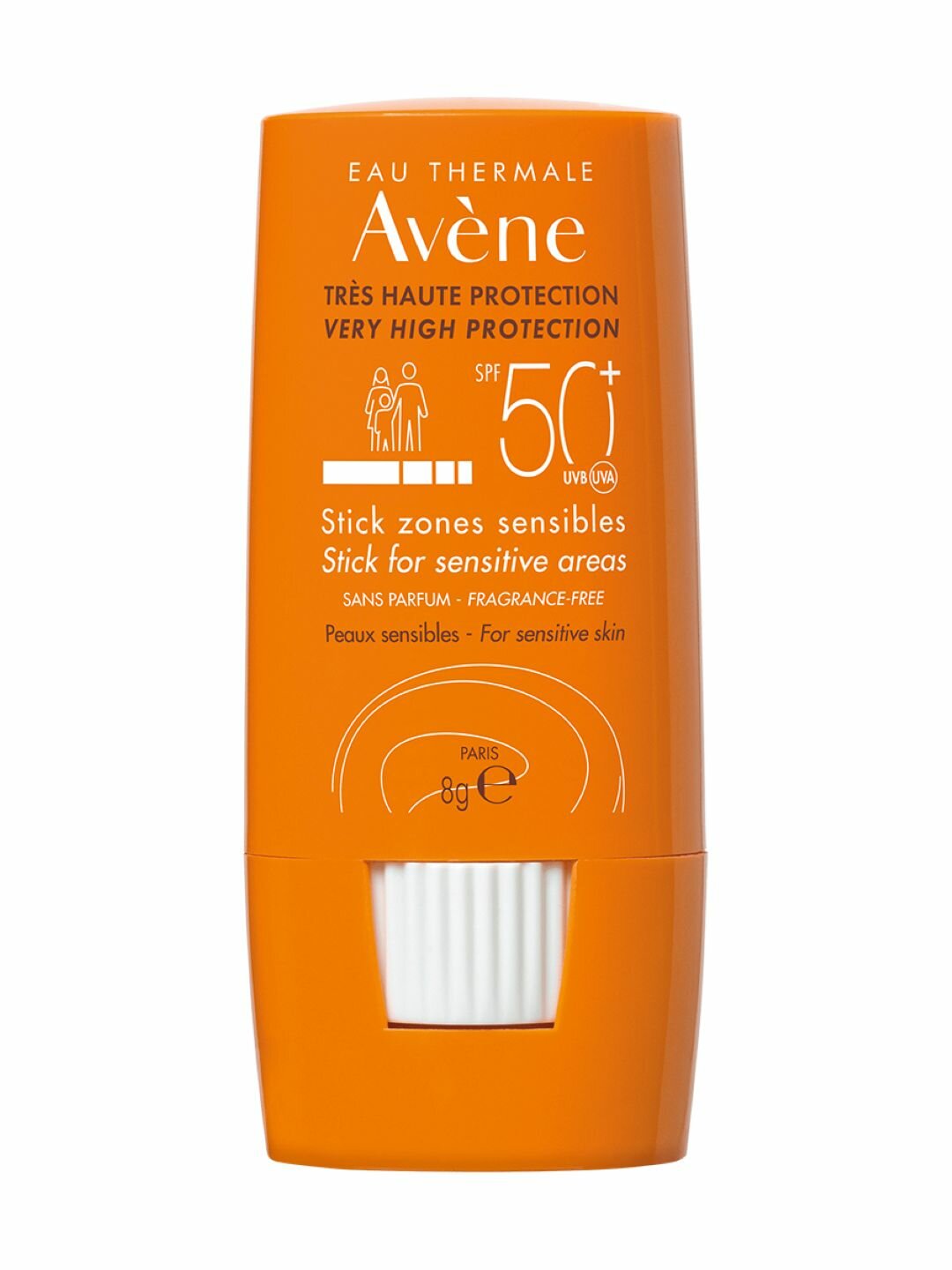 Авен Солнцезащитный стик для чувствительных зон SPF 50+, 8 г | AVENE Stick SPF 50+