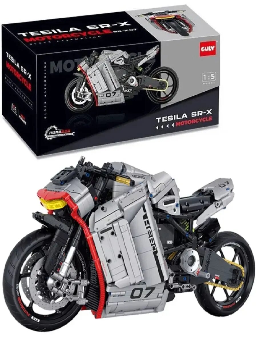 Конструктор Спортивный Мотоцикл Zero SR-X на подставке, 2268 деталей ( набор / подарок для мальчиков и девочек / подарок ребенку)